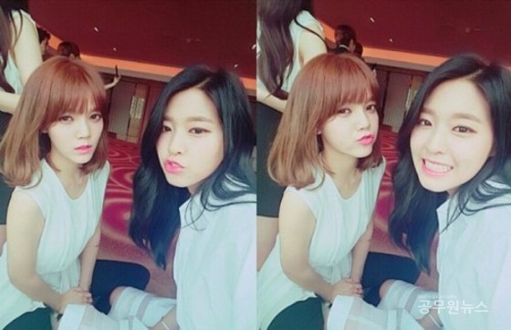 AOA 지민-설현, 홍콩 인증샷...귀엽고 상큼해